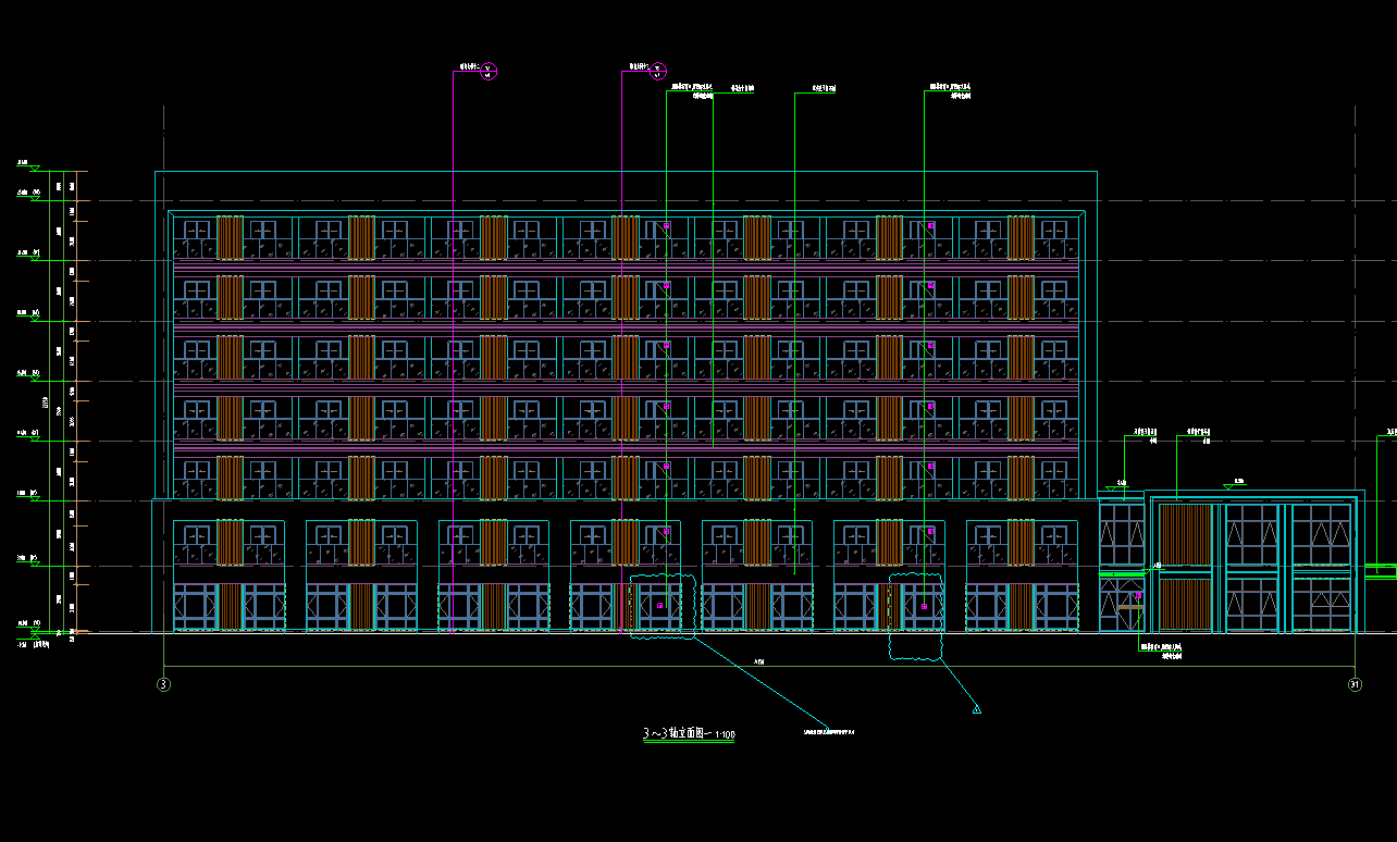 25400平9层框架结构市中心大学学院学生宿舍楼